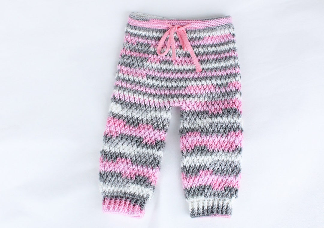 EN/DE Baby Trousers With Relief Pattern "cloud", Size 0 M - 4 Y ...