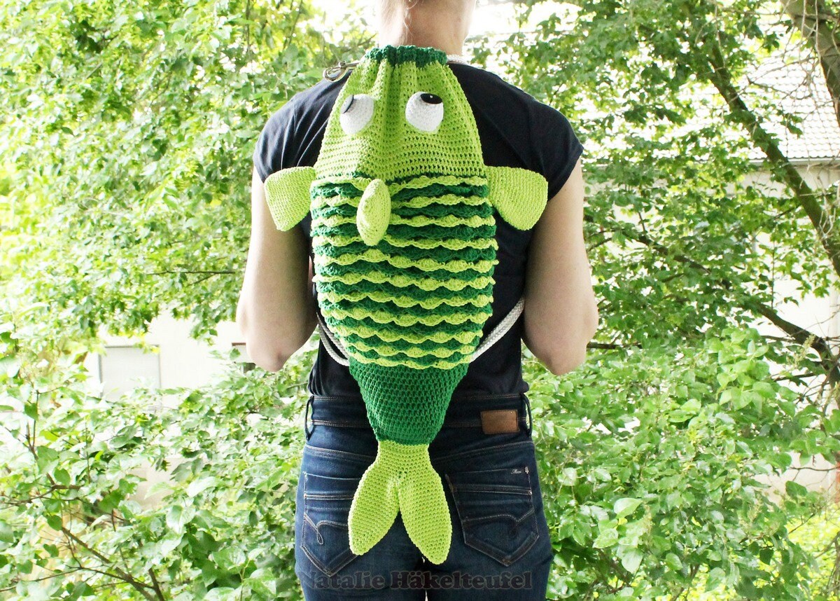 EN/DE Backpack big Fish 2 Sizes - Etsy