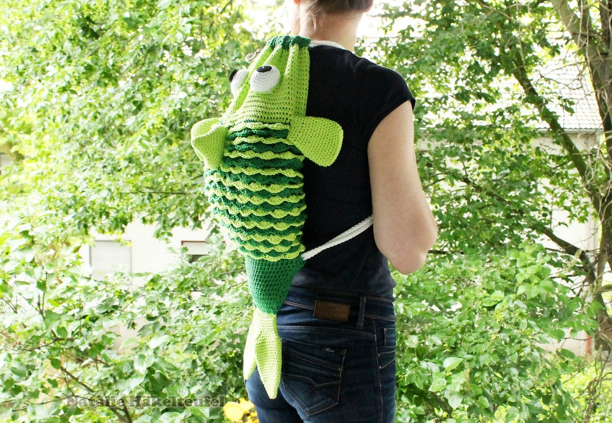 EN/DE Backpack big Fish 2 Sizes - Etsy