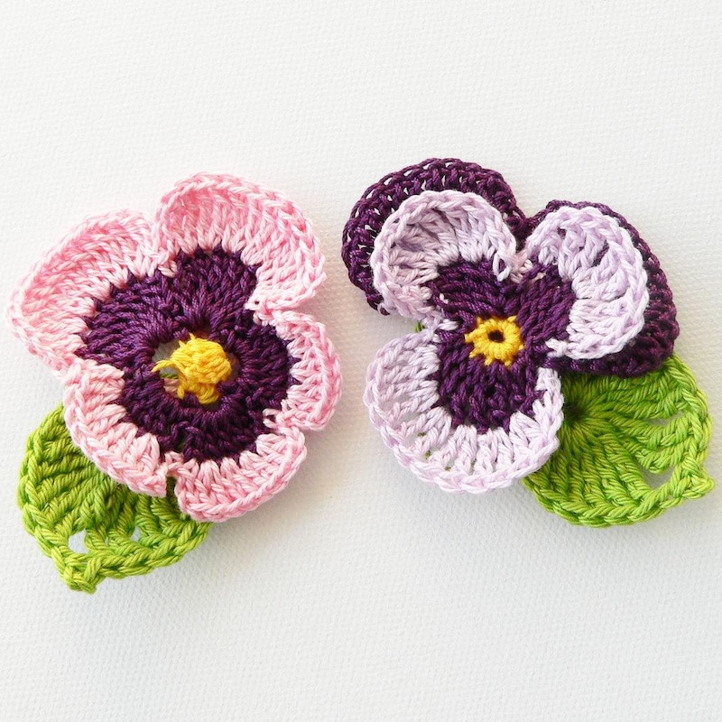 Crochet Pansy Pattern - Etsy