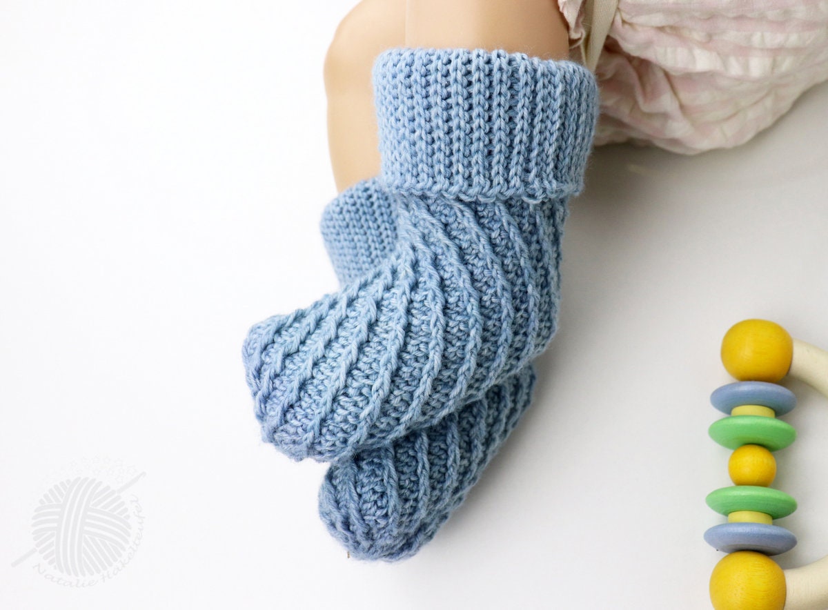 EN/DE (PDF) Spiral Socks for Babies/children Without Heel, Upper Cuff ...