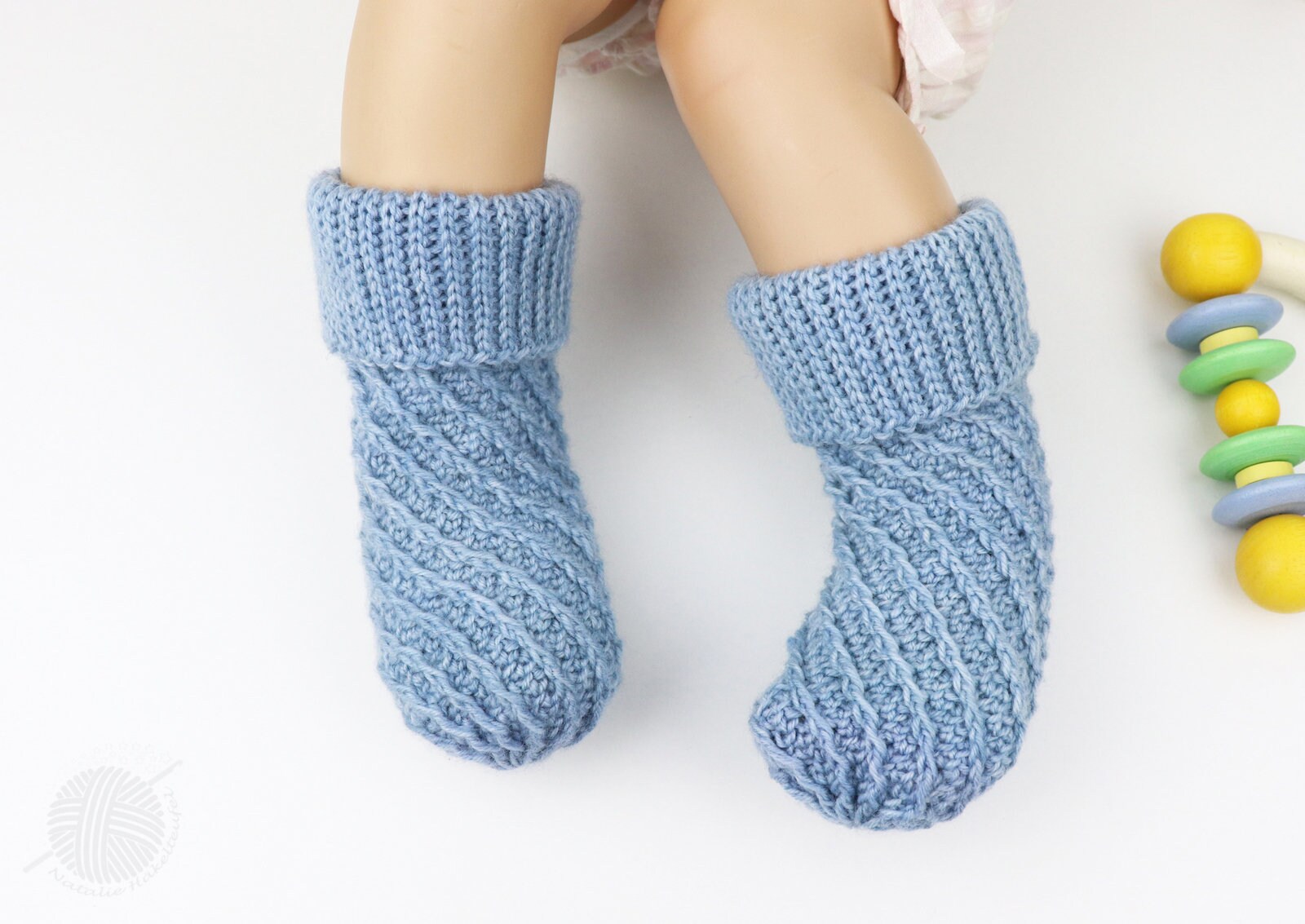 EN/DE (PDF) Spiral Socks for Babies/children Without Heel, Upper Cuff ...