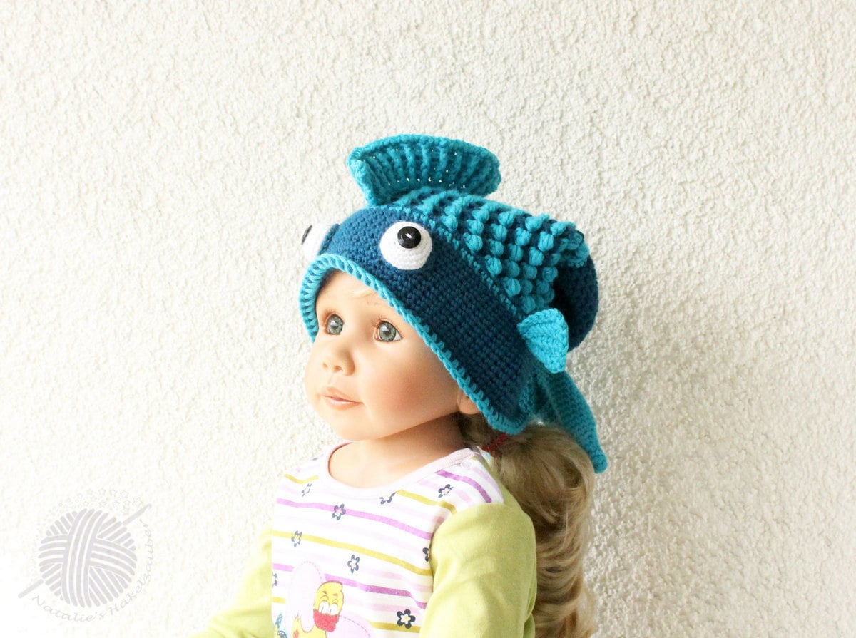 EN/DE Fish Hat "big Fish" (all Sizes, Bobble Pattern) - Etsy