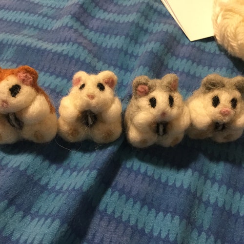 Hamster Felt Toys Needle Wool Animals Sculpture Felted Hamster - Etsy