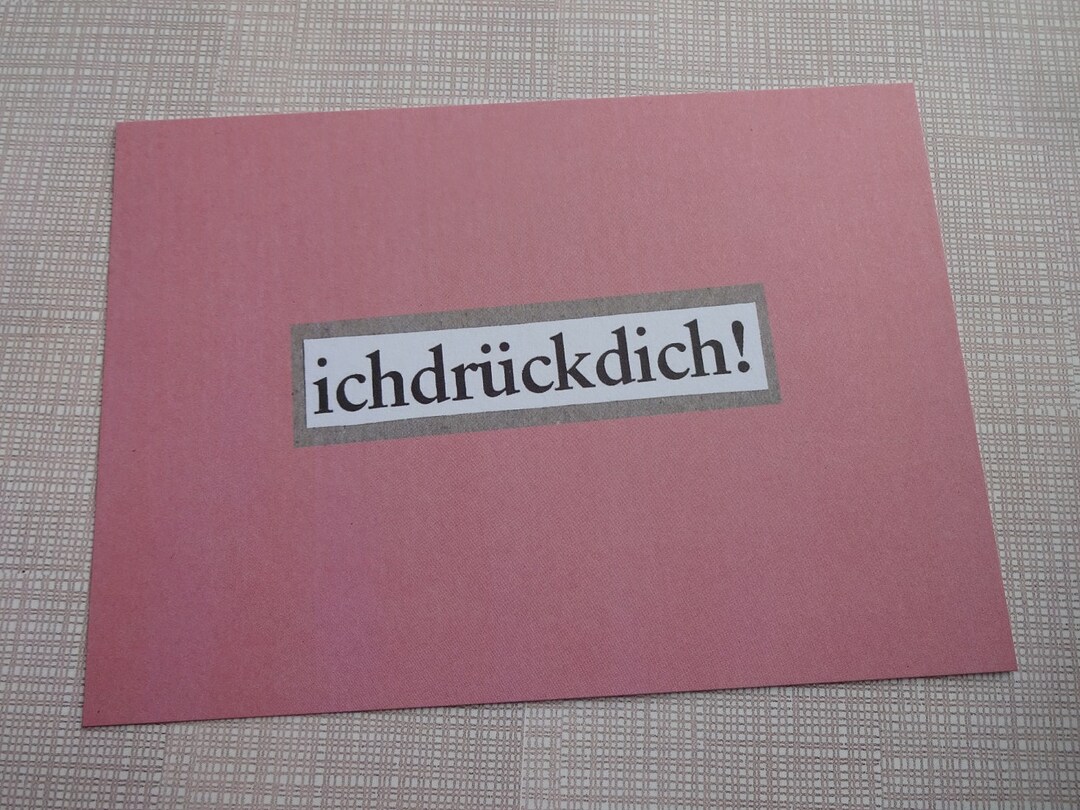 Postkarte Ich Drück Dich Einfach Mal So Zum Valentinstag Etsy