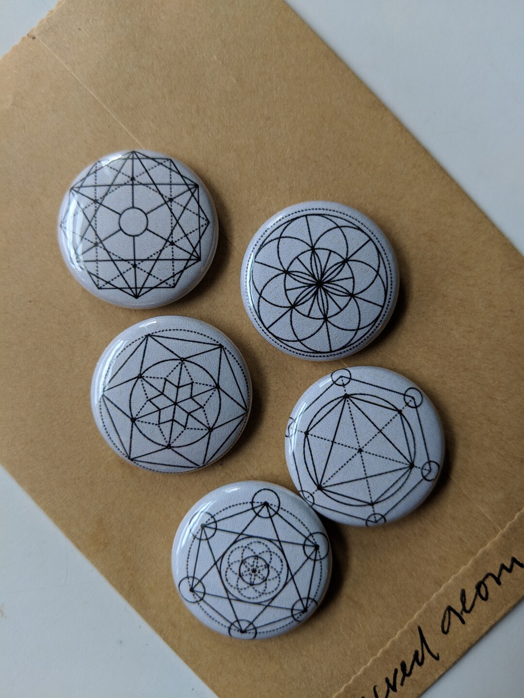 5 Sacred Geometry 1" Buttons/badges/pins (no. 3) - Etsy