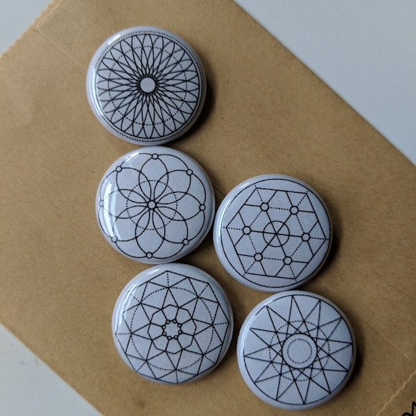 Sacred Geometry Buttons - Etsy