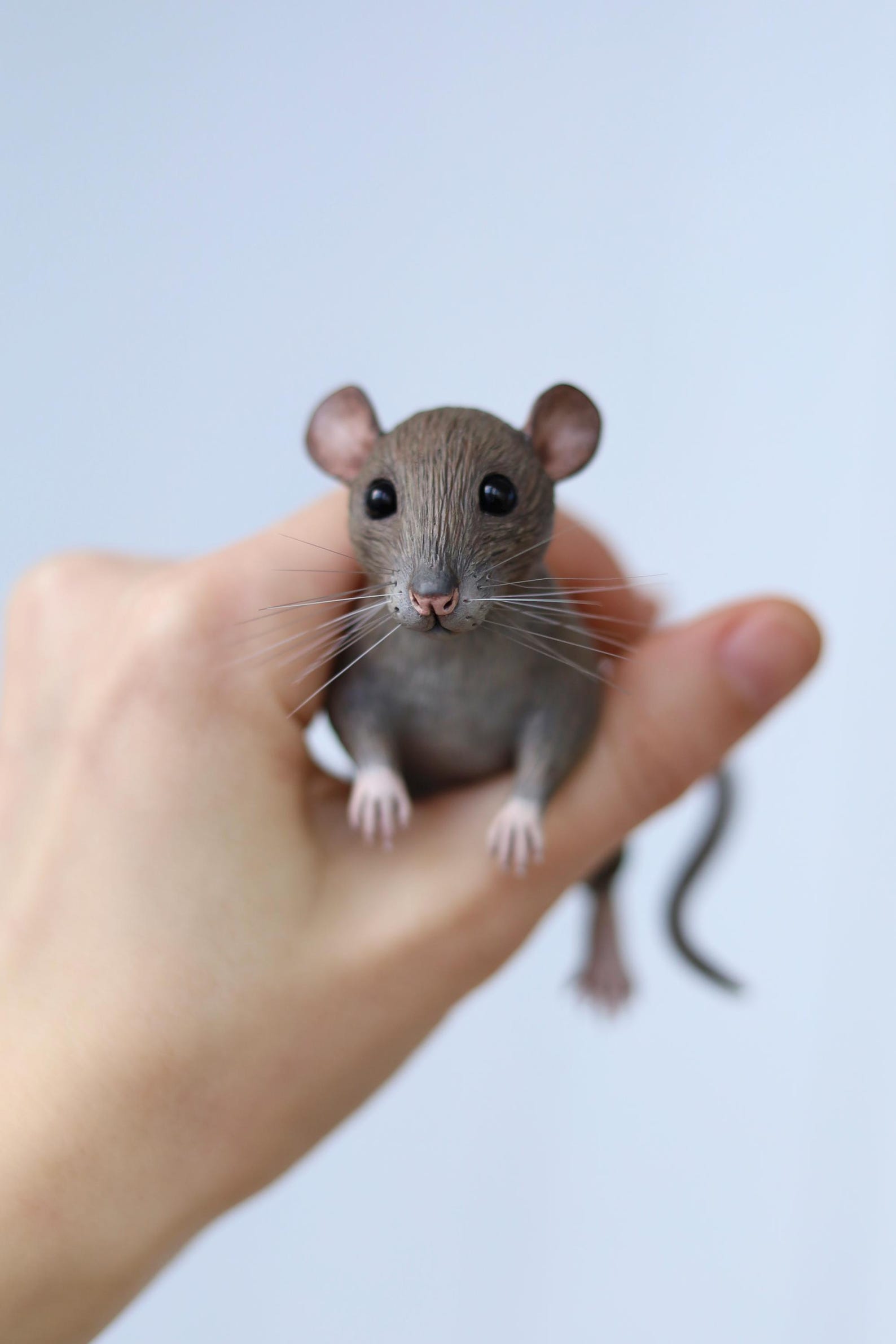 MOUSE FIGURINE, 3d Pet Copy, Rat Portrait, Rat Figurine, Polymer Clay ...