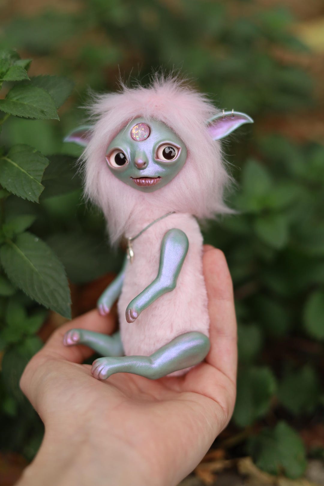 Celeste - Whimsical Elf, Magical Creature, Plush Toy, Mixed Media Doll ...