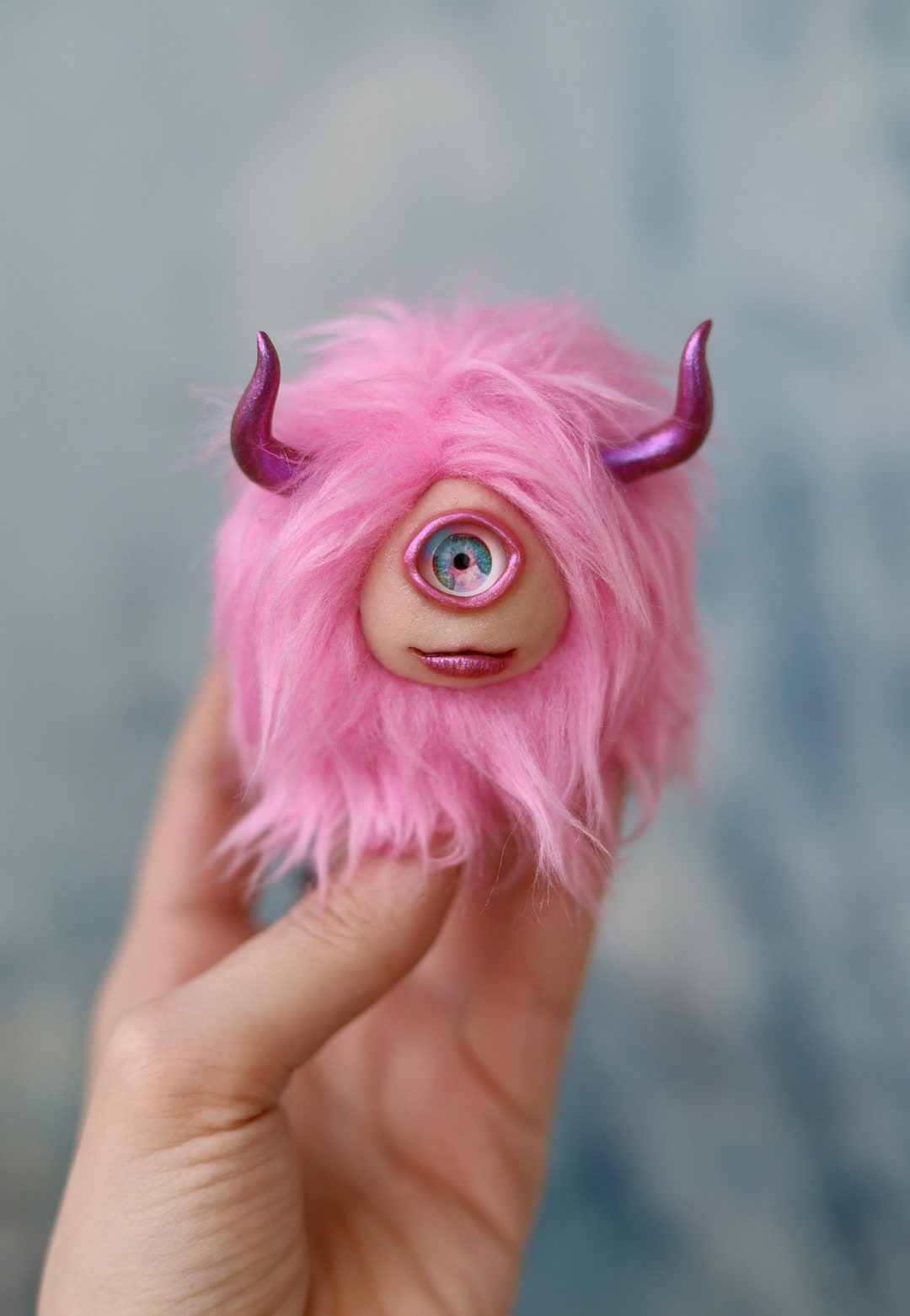 Made to Order Cyclop, Cyclop Girl, Polymer Clay Toy, Plush Monster ...