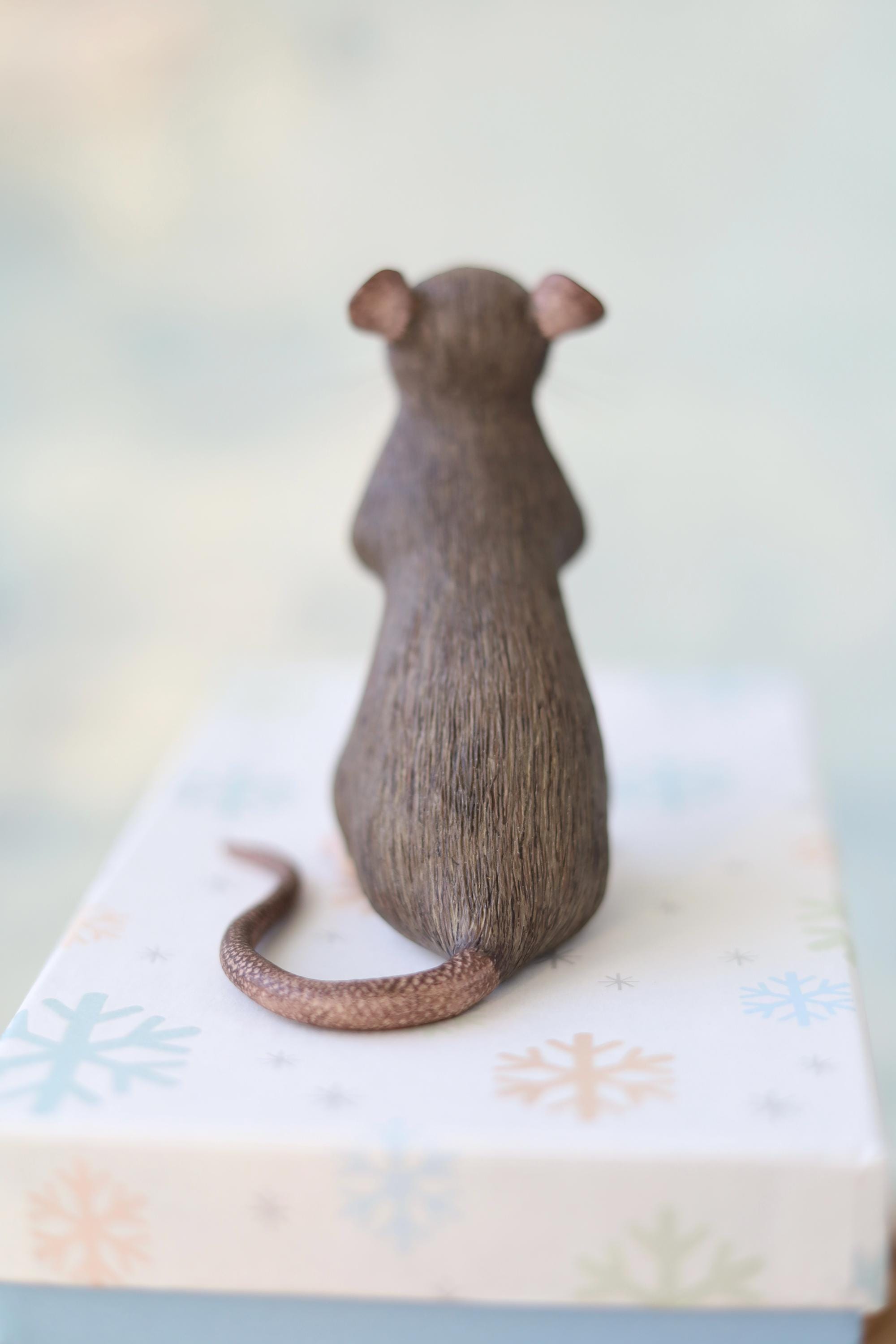 MOUSE FIGURINE, 3d Pet Copy, Rat Portrait, Rat Figurine, Polymer Clay ...