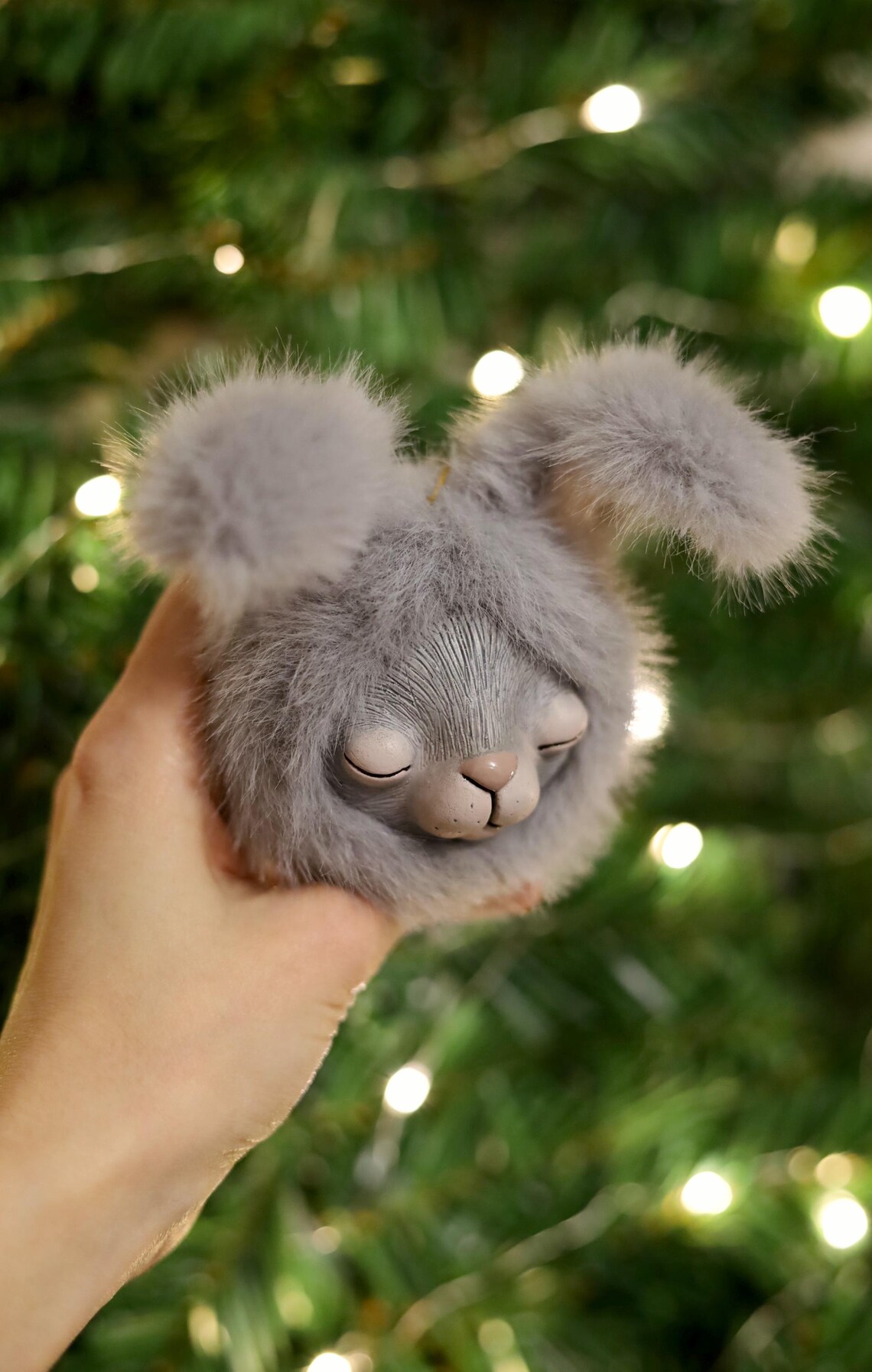 Bunny Christmas Ornament, Fluffy Rabbit, Plush Bunny, Soft Christmas ...