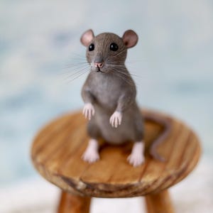 MOUSE FIGURINE, 3d Pet Copy, Rat Portrait, Rat Figurine, Polymer Clay ...