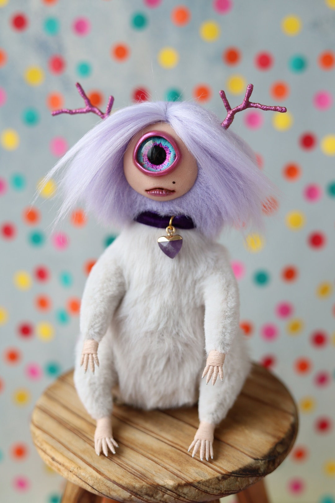 Misty - Cute Cyclop Girl, Plush Figurine, Cyclop Sculpture, Cyclops Toy ...