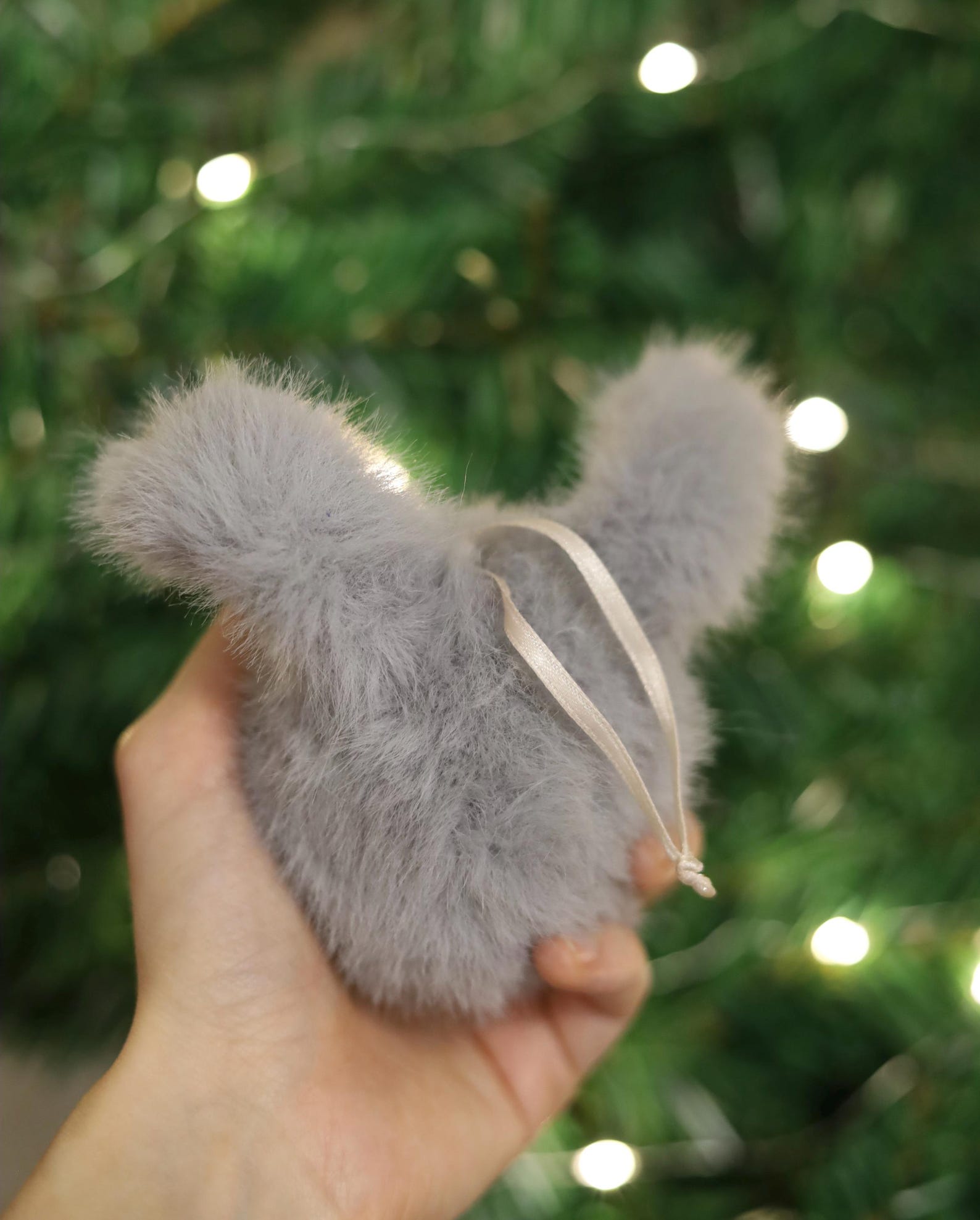 Bunny Christmas Ornament, Fluffy Rabbit, Plush Bunny, Soft Christmas ...