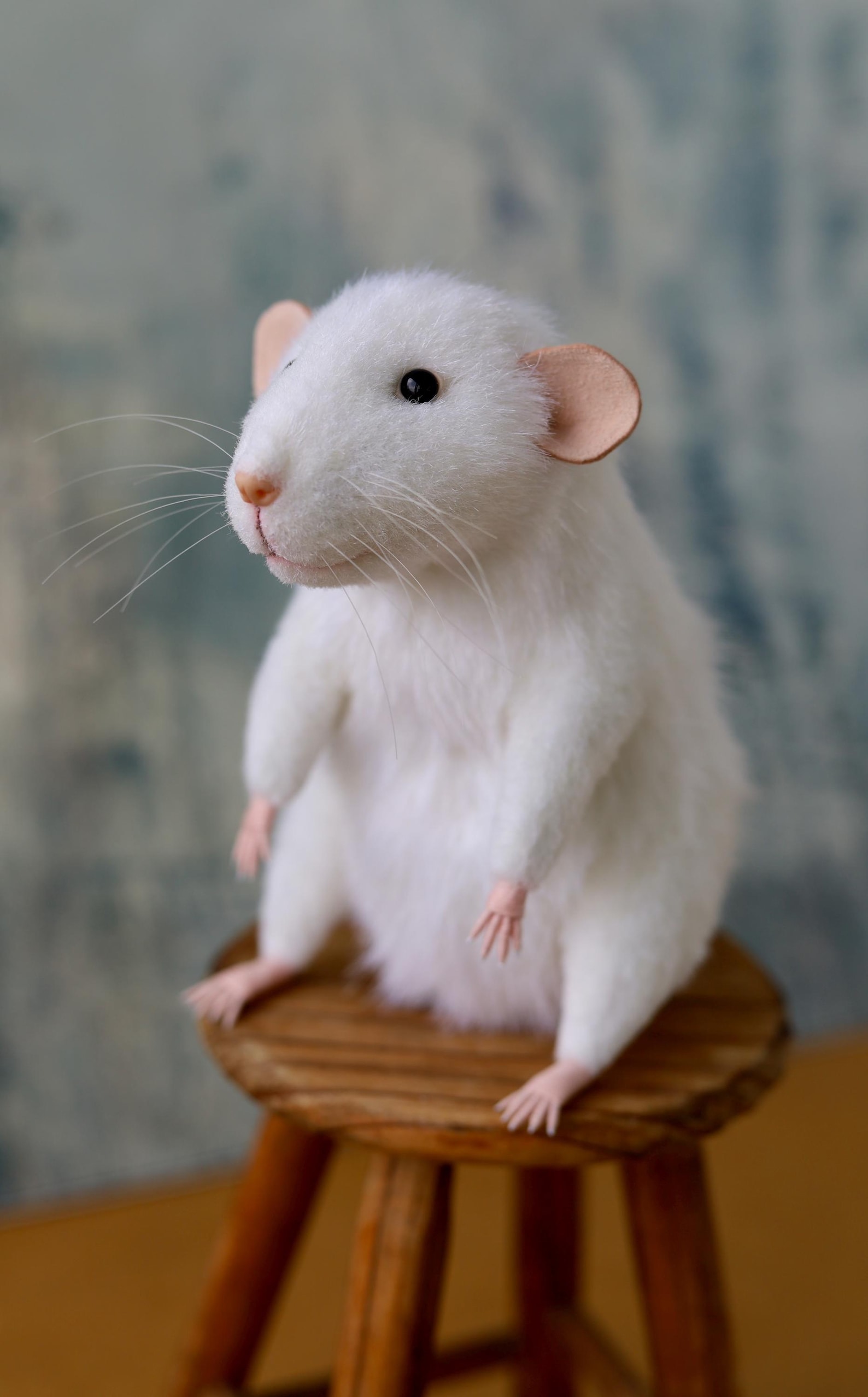 Made to Order White Rat, Soft Sculpture, Plush Mouse, Stuffed Rat ...