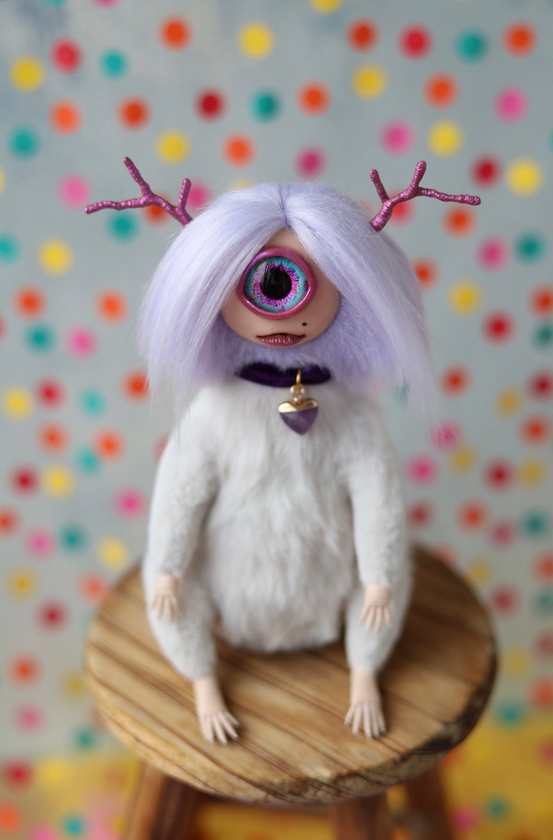 Misty - Cute Cyclop Girl, Plush Figurine, Cyclop Sculpture, Cyclops Toy ...