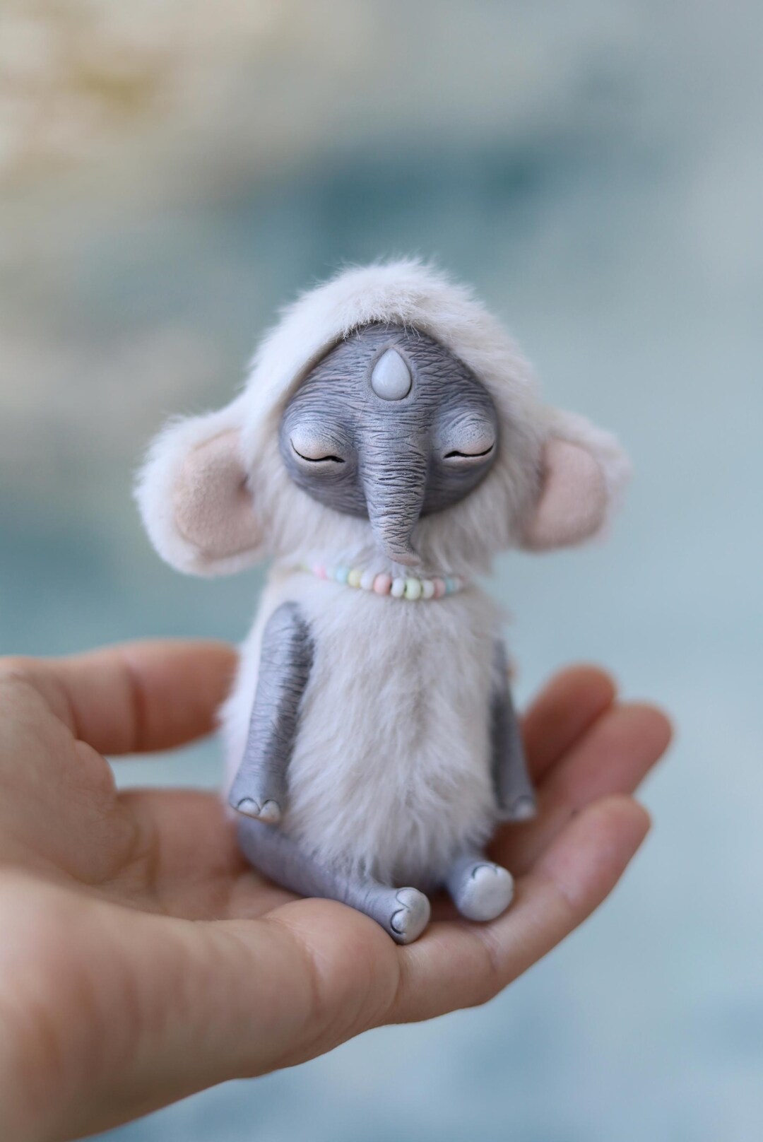 LISSA, Magic Mammoth, Sleeping Elephant, Plush Figurine, Mixed Media ...