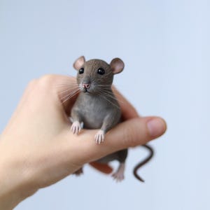 MOUSE FIGURINE, 3d Pet Copy, Rat Portrait, Rat Figurine, Polymer Clay ...