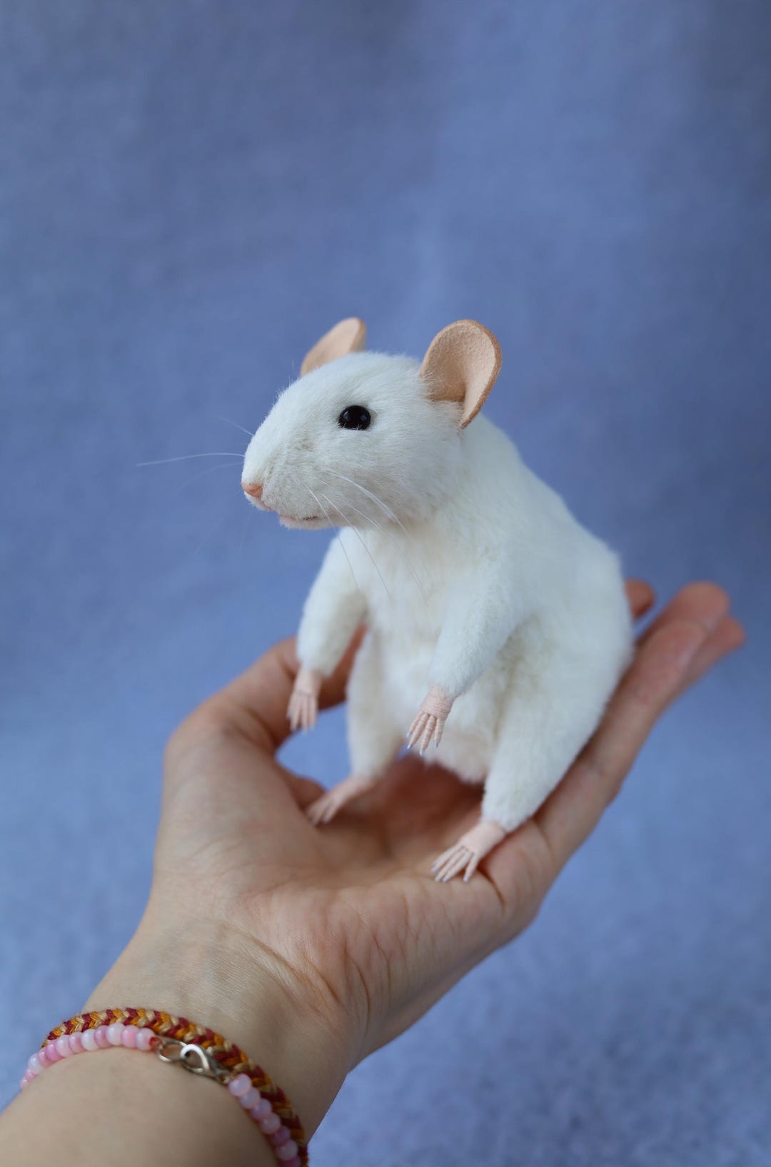 White Mouse, Plush Mouse, Stuffed Rat, Mini Pet, Mouse Sculpture ...
