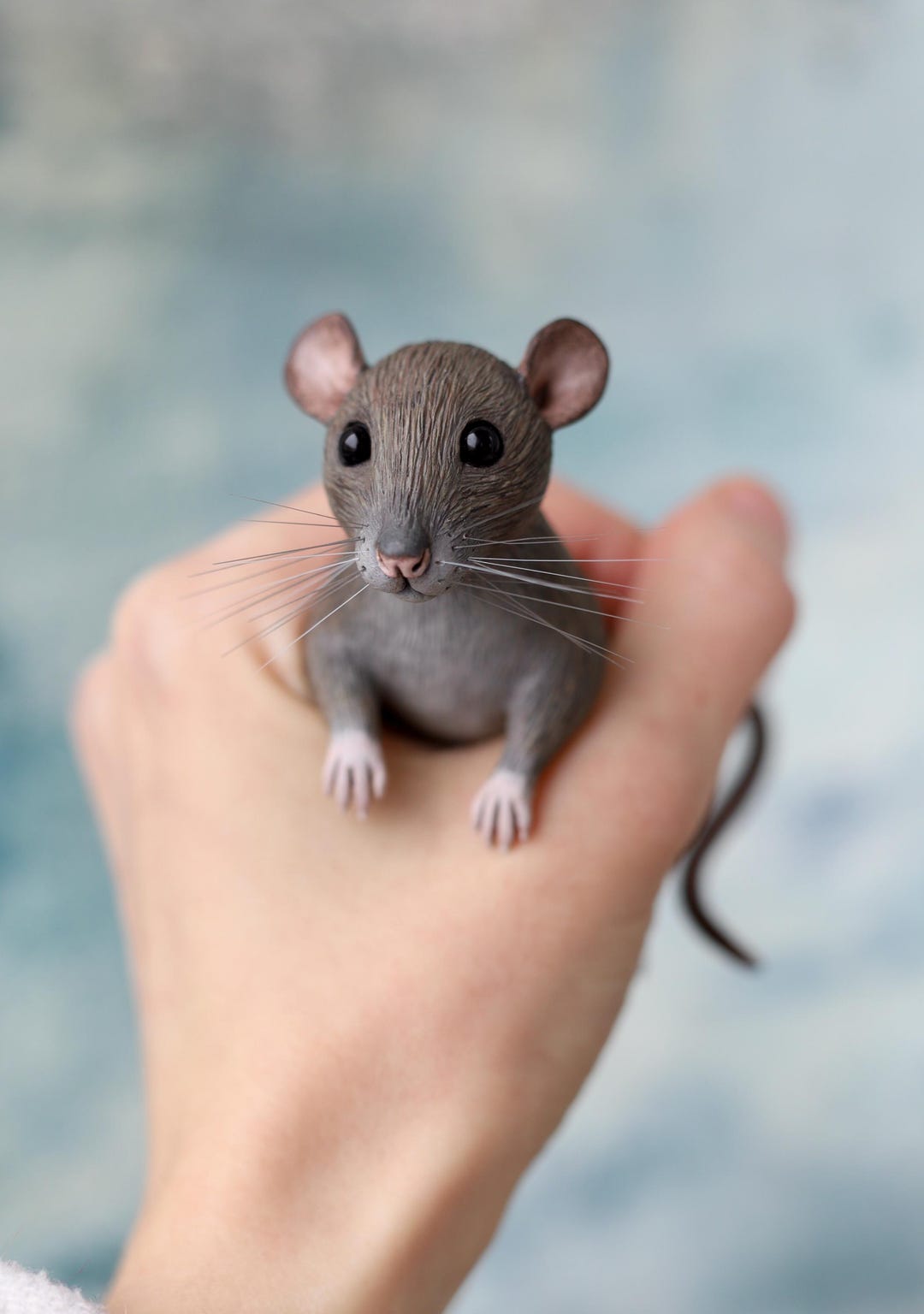 MOUSE FIGURINE, 3d Pet Copy, Rat Portrait, Rat Figurine, Polymer Clay ...