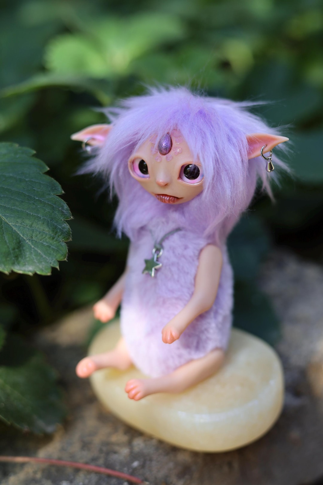 LYRELLE - Elf Art Doll, Plush Doll, Mixed Media Toy, Polymer Clay ...