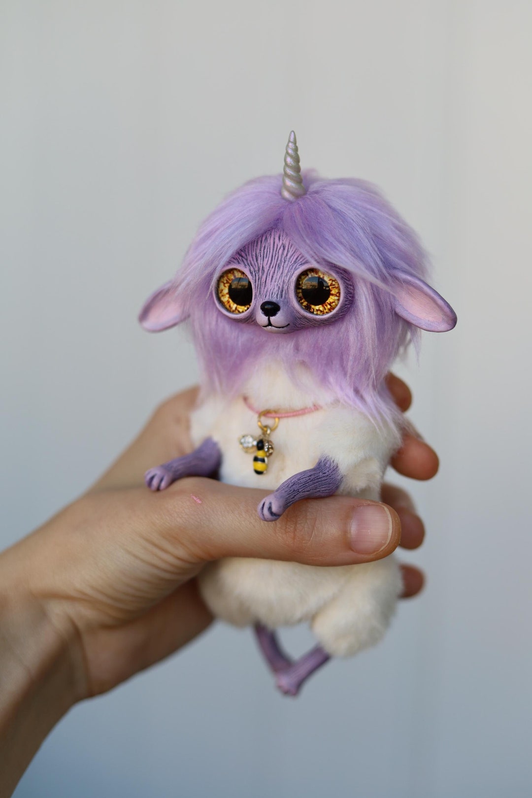 Lilly, Magic Unicorn, Stuffed Unicorn, Polymer Clay Figurine, Unicorn ...