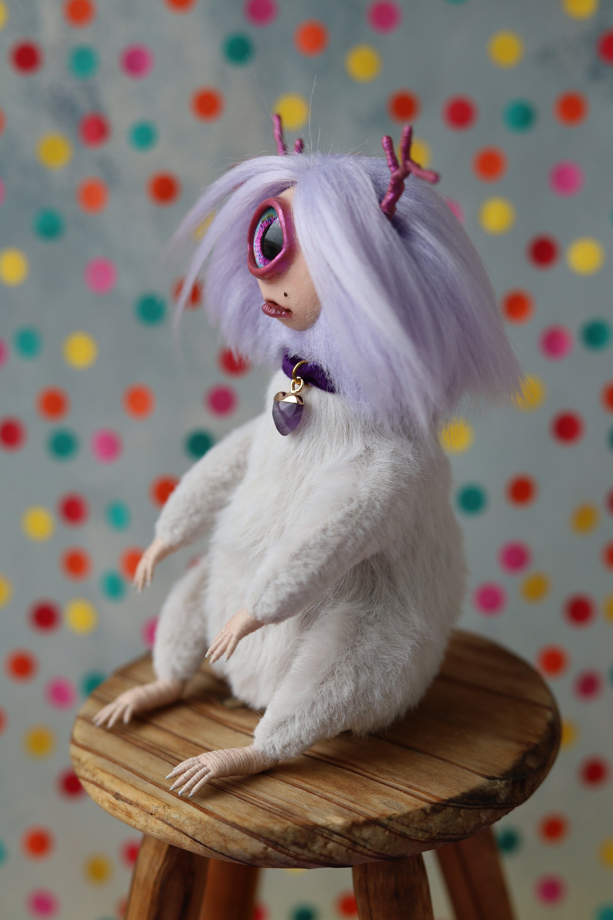 Misty - Cute Cyclop Girl, Plush Figurine, Cyclop Sculpture, Cyclops Toy ...