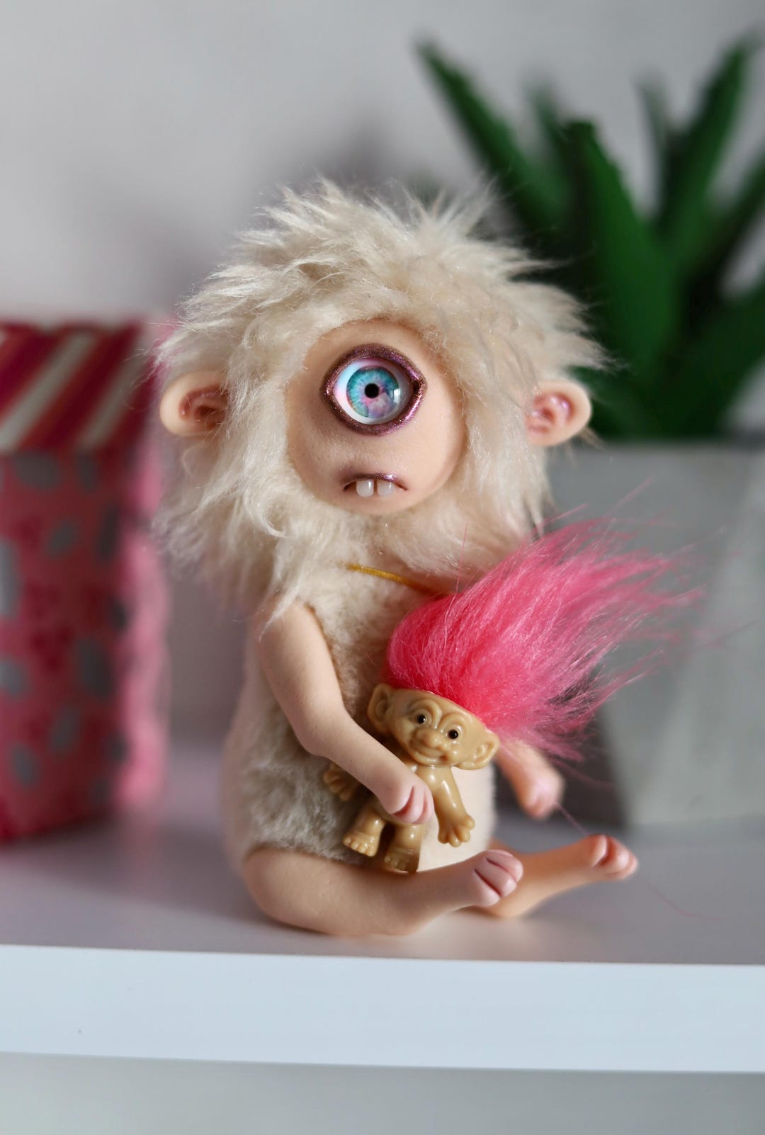 NEVILLE - Plush Cyclop, Stuffed Monster, Cyclops Plushie, Soft Faux Fur ...