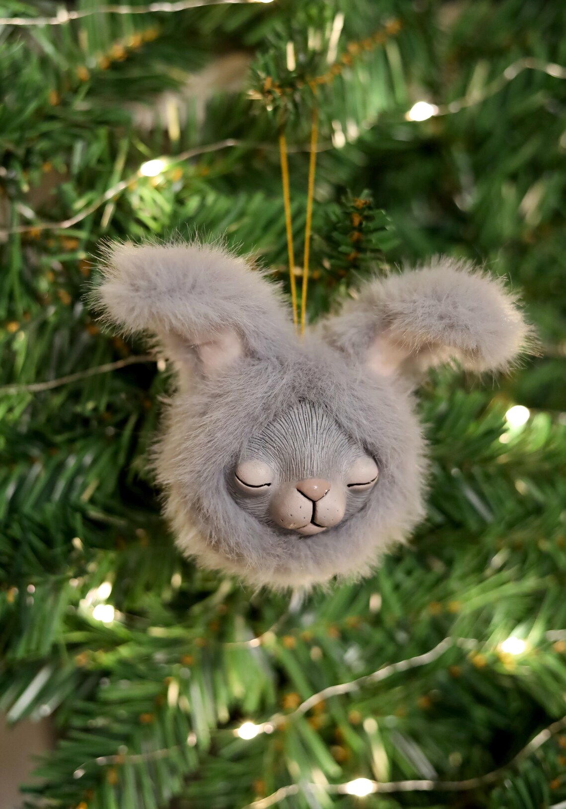 Bunny Christmas Ornament, Fluffy Rabbit, Plush Bunny, Soft Christmas ...