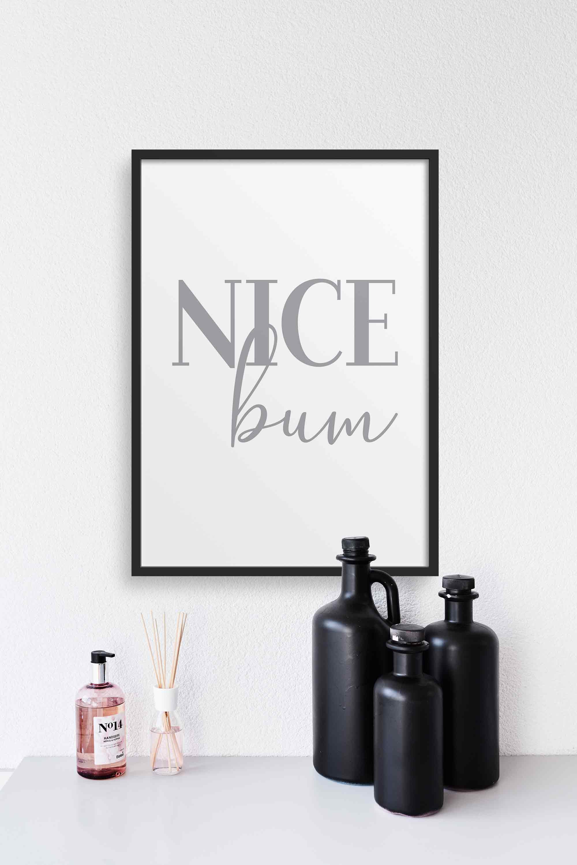 Nice Bum Print Bathroom Prints Home Wall Art Decor Etsy