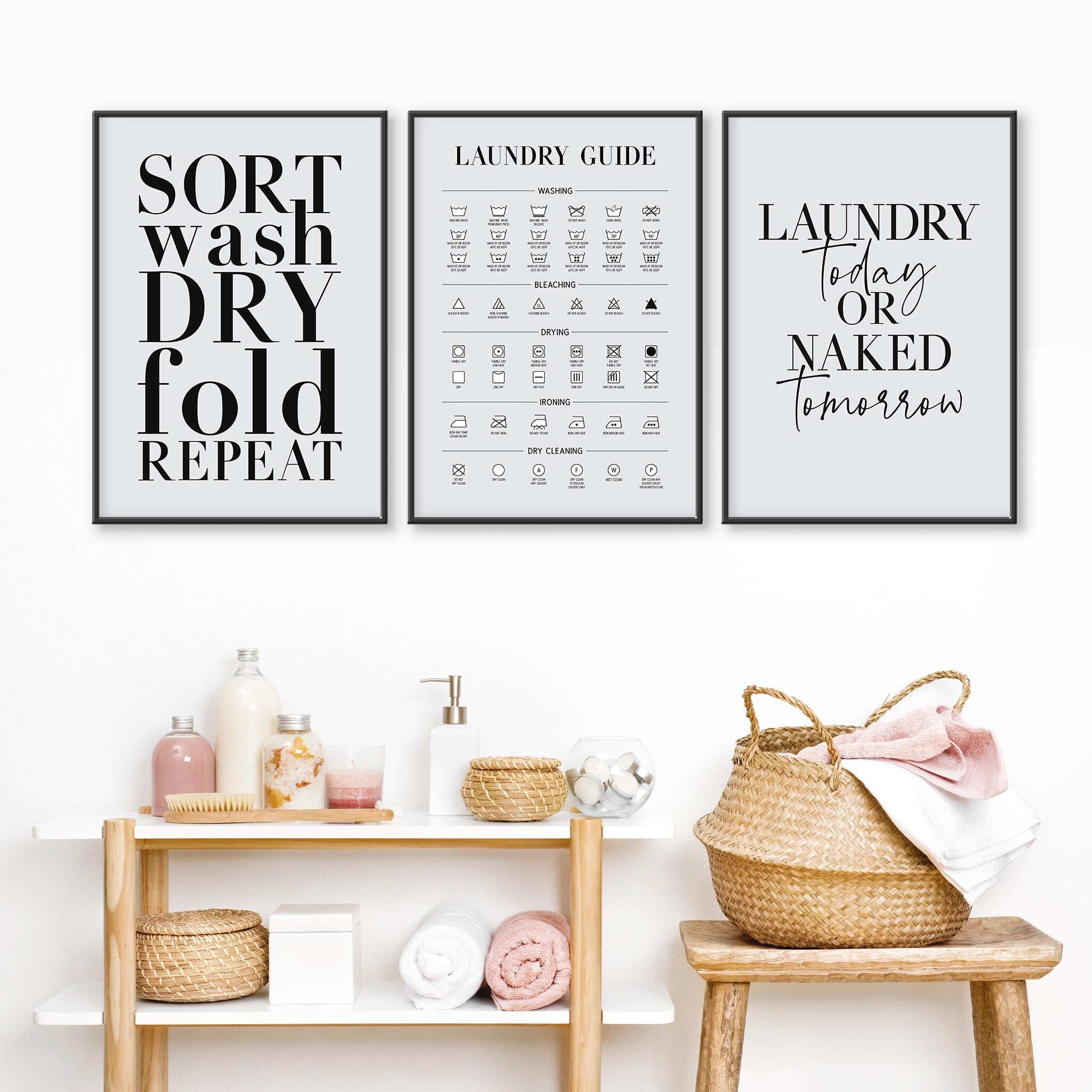 Utility Room Set of 3 Prints, Laundry Room Wall Art, Home Decor - Etsy UK
