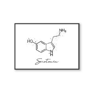 Serotonin Molecule Print Chemistry Molecule Wall Art - Etsy UK