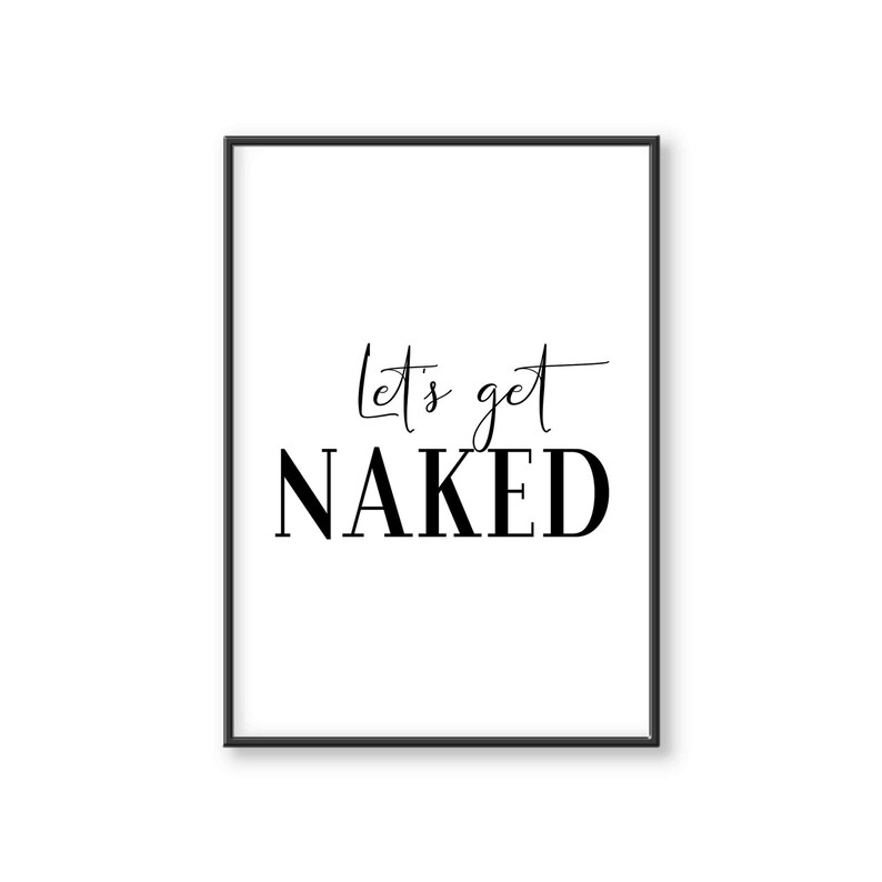 Bathroom Print Lets Get Naked Toilet Wall Art Decor Etsy Uk