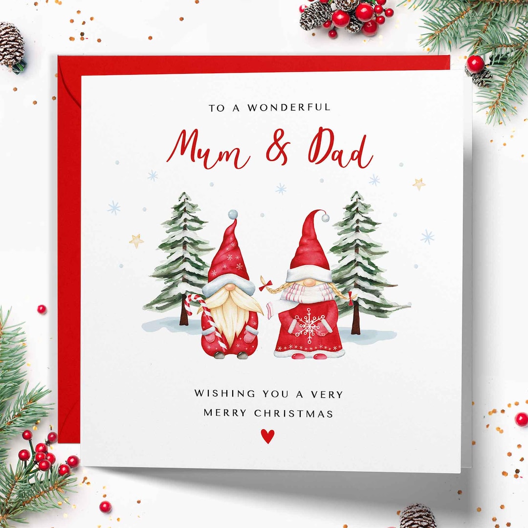 Christmas Card for Mum and Dad, Christmas Card for Parents - Etsy UK