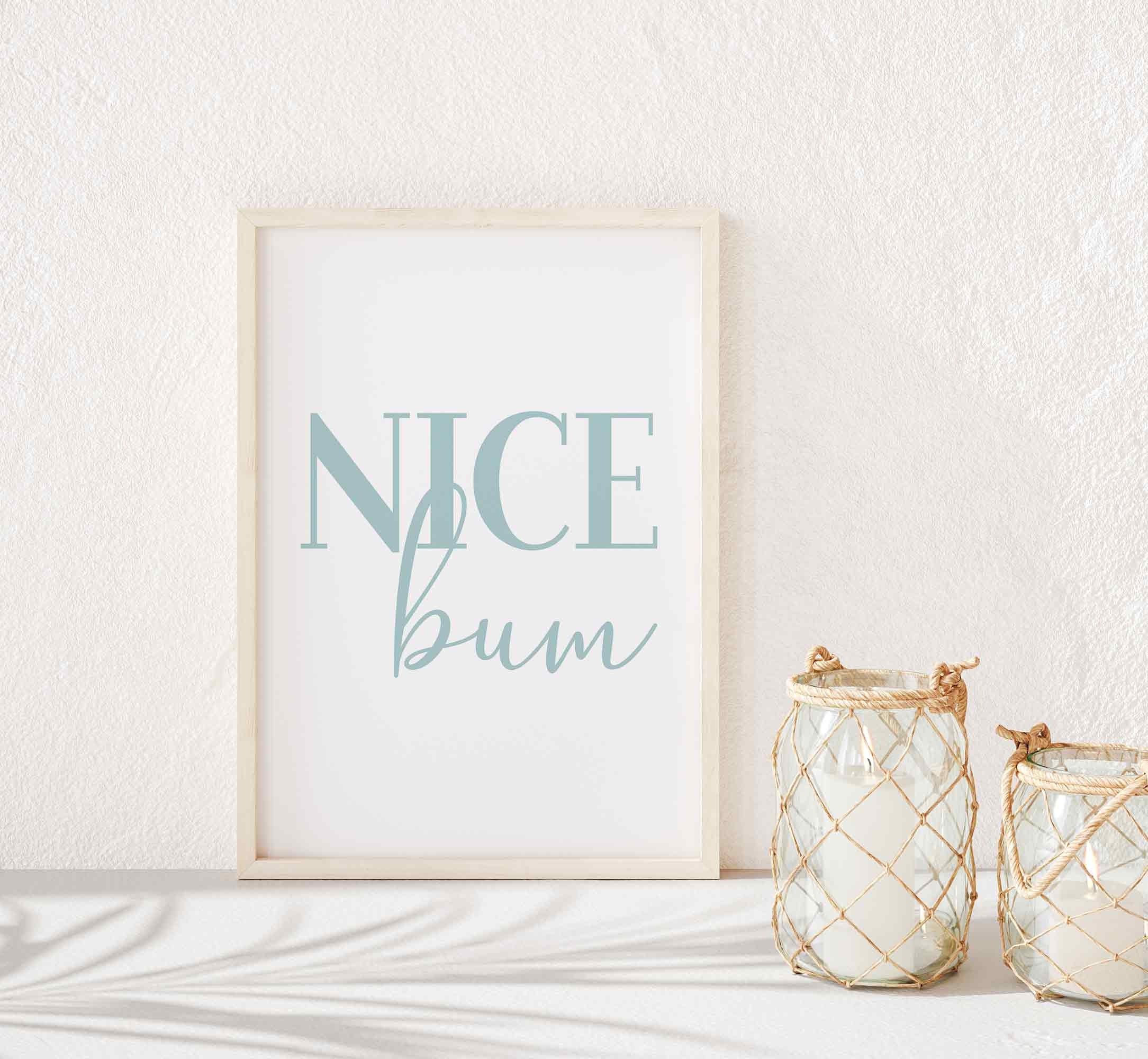 Nice Bum Print Bathroom Prints Home Wall Art Decor - Etsy UK