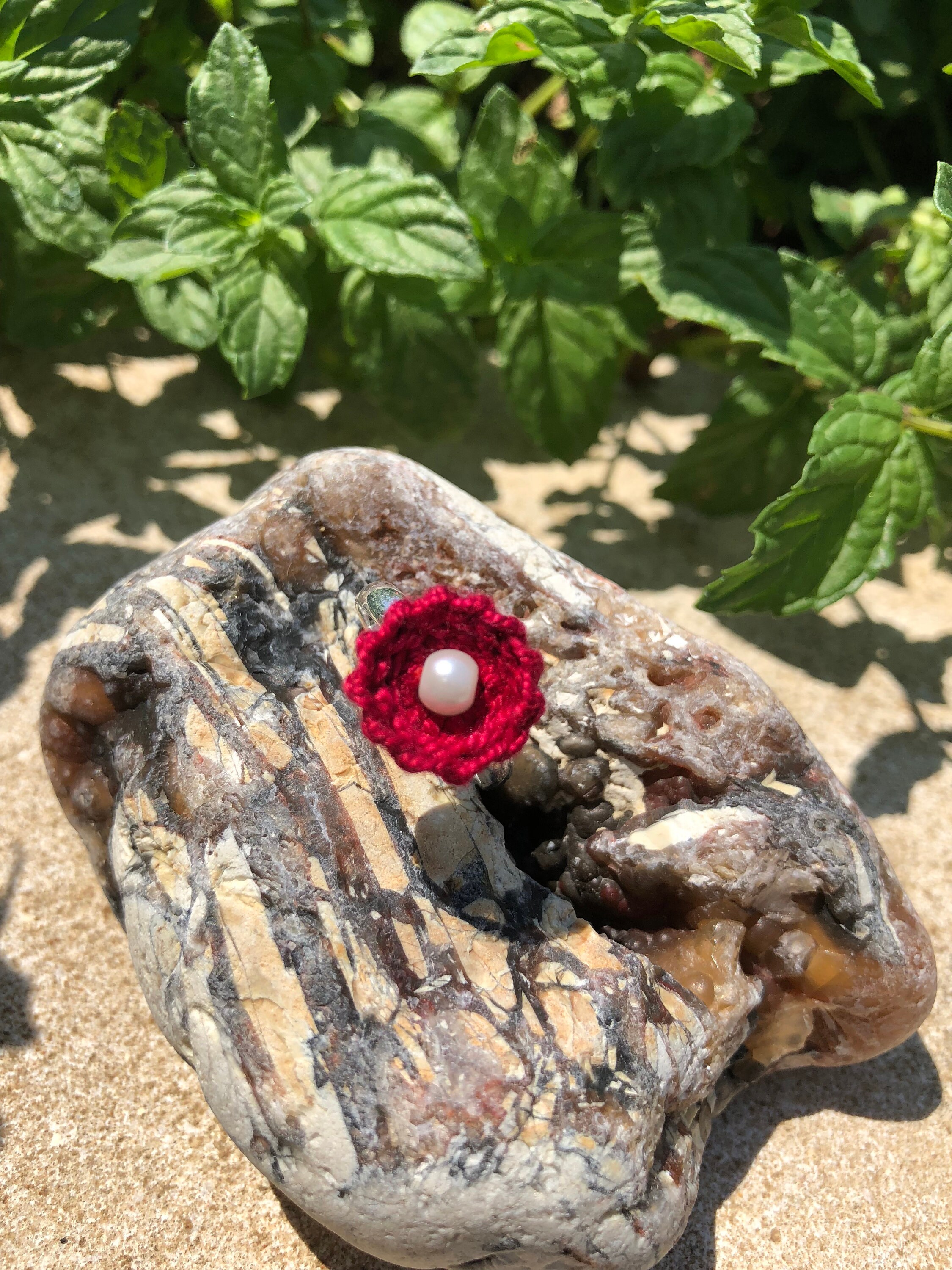 Handmade Crochet Water Lily Ring: Adjustable Boho Statement Jewelry - Etsy