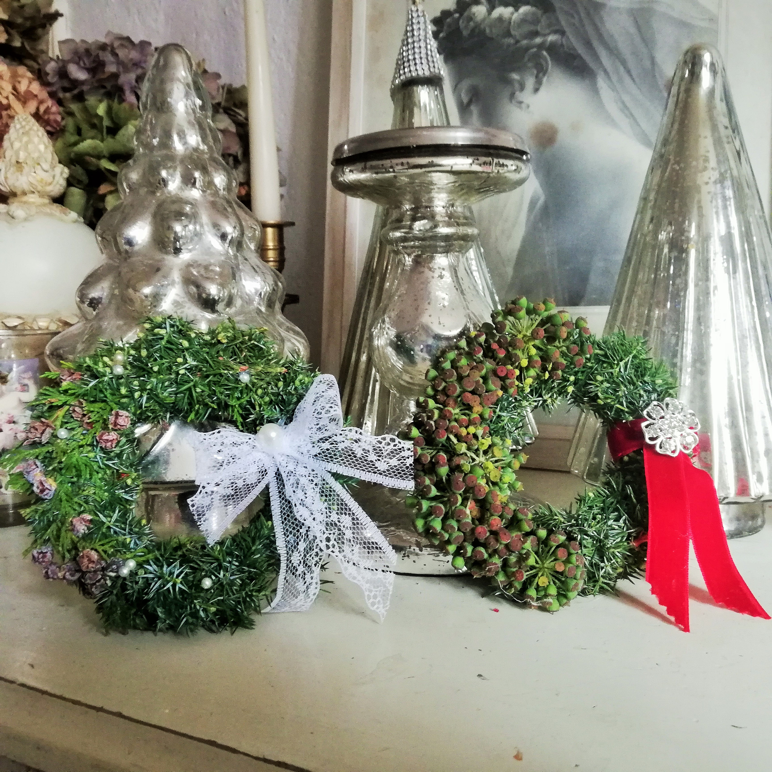 Traumhafter Mini-Weihnachtskranz 2 Motive zur Auswahl | Etsy