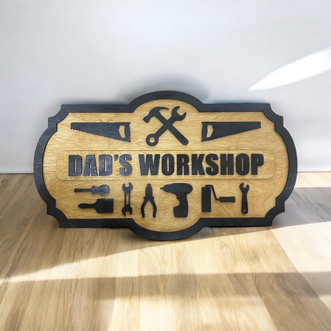 Dad’s Workshop Sign - Etsy