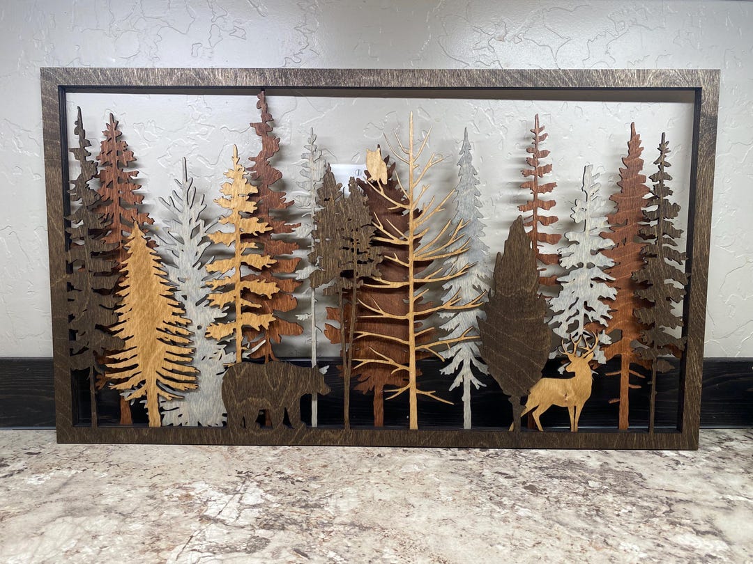 Layered Forest Wall Decor - Etsy
