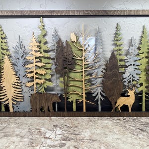 Layered Forest Wall Decor - Etsy