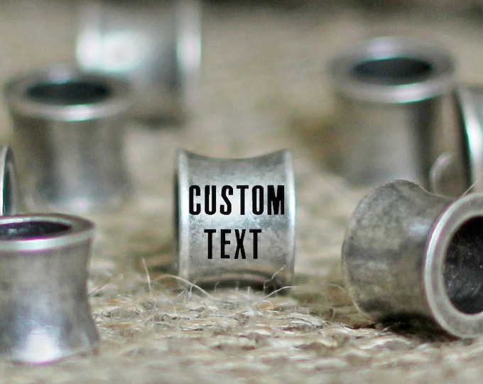 Logo Beads Custom Engraved. Golden Personalized Beads. Large - Etsy