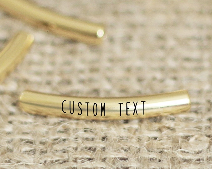 Tube Steel Beads Personalized Wholesale DIY Custom Supplies - Etsy
