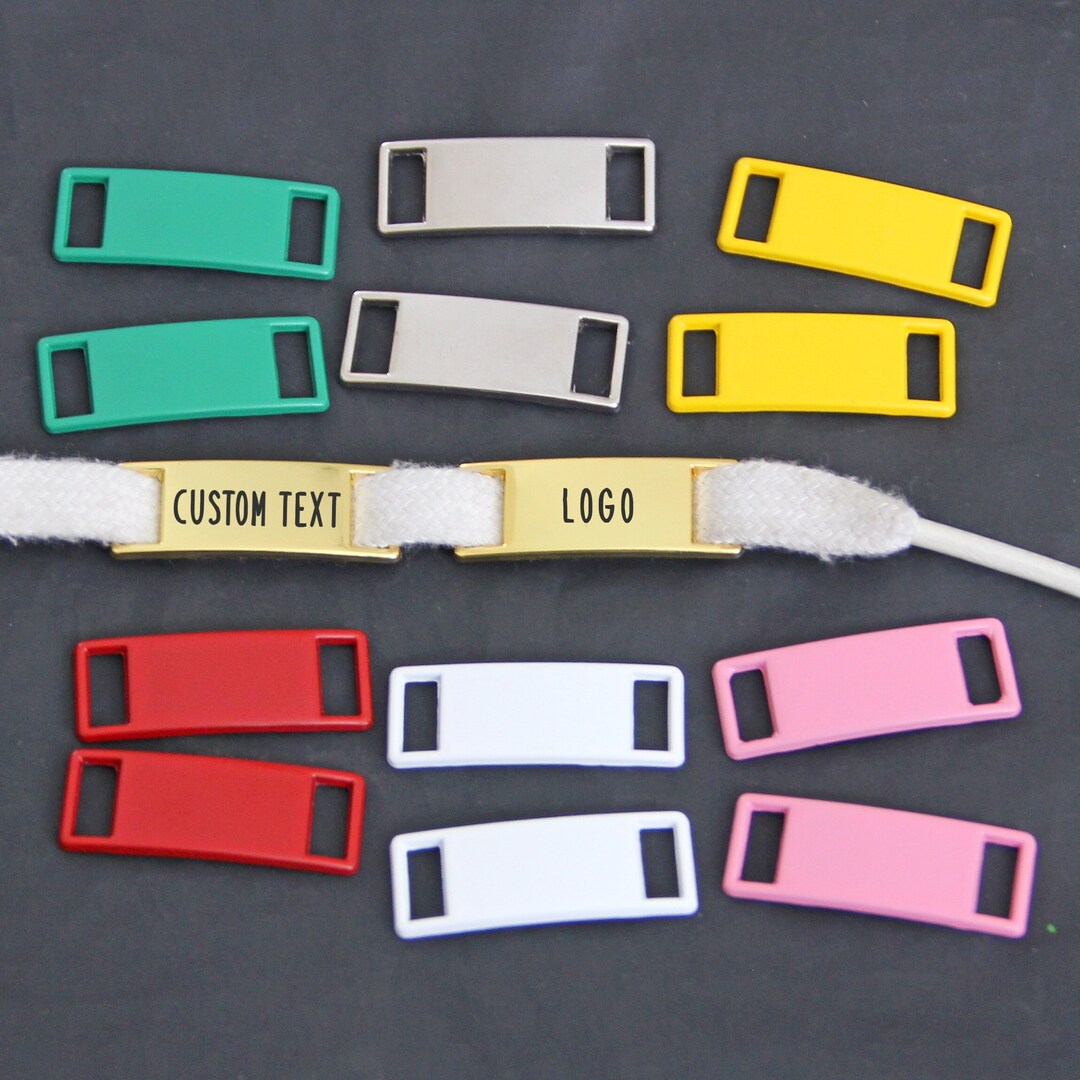 Shoe Tags Custom Engraved. Personalized Trainer Team Charm. Logo Metal ...