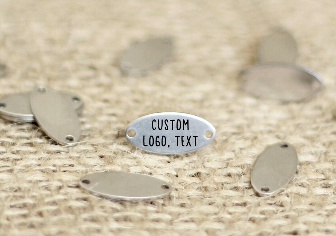 Personalized Tag Metal Sticker. Logo Charm Custom Labels. Pendant ...