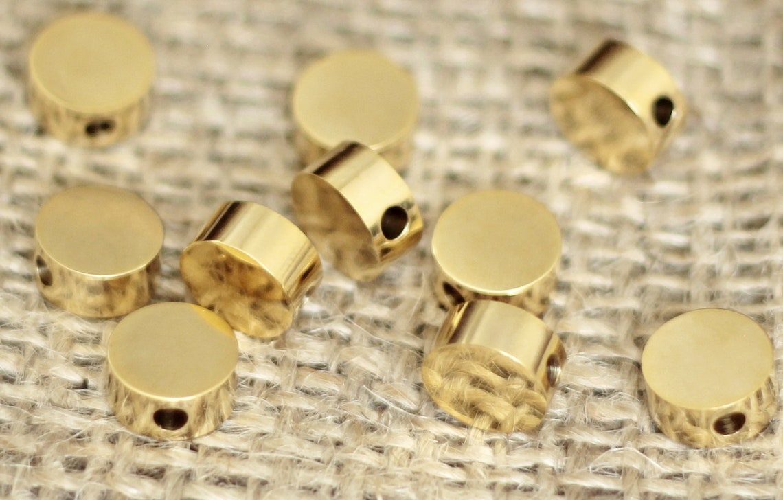 Logo Beads Custom Engraved. Golden Personalized Beads. Large - Etsy