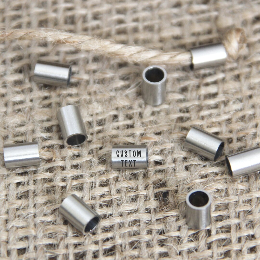 Bead Spacers Custom Engraved. Personalized World Spacer Metal Connector ...