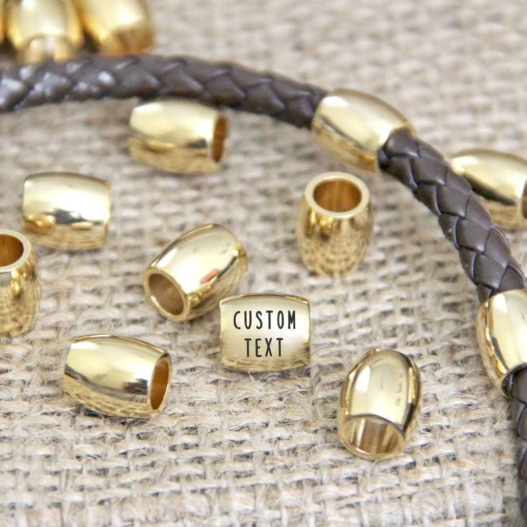 Customized Beads Logo Spacers. Personalized Engraved Image Wholesale ...