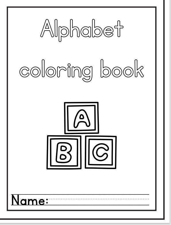 Alphabet Coloring Book. Traceable Letters- Preschool and Kindergarten ...