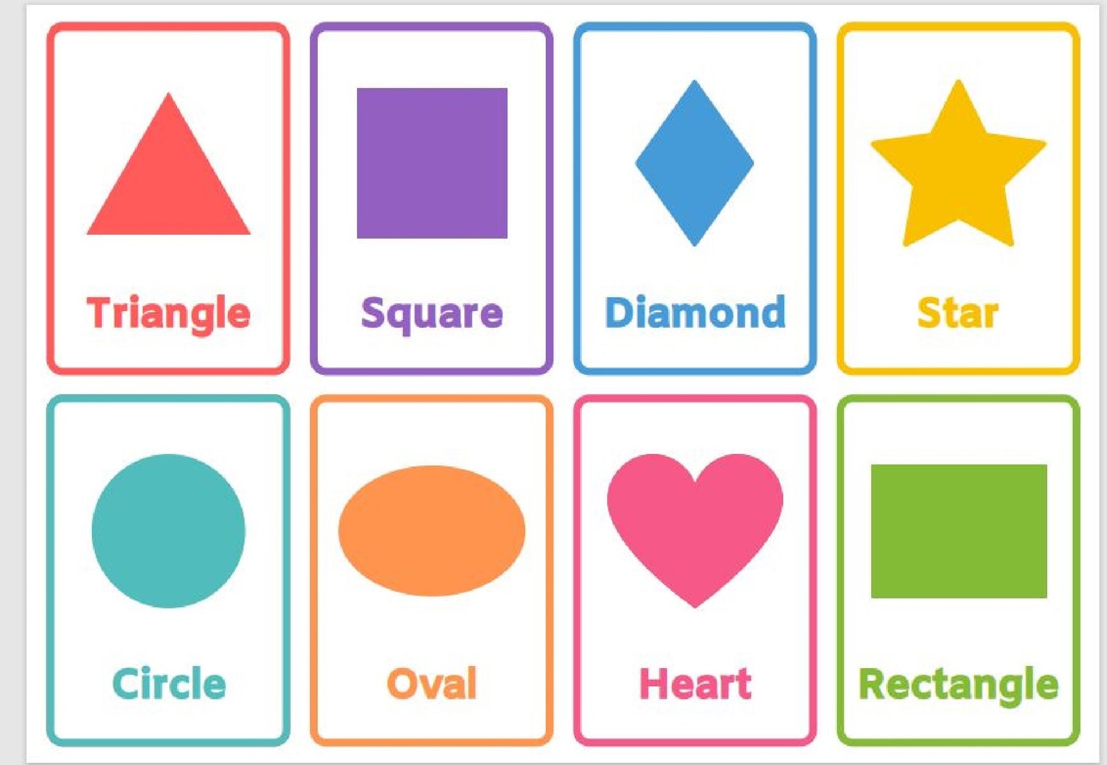 Printable Number Flash Cards / Printable Shape Flash Cards / Baby ...